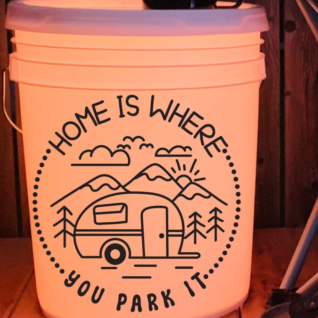 Camping Bucket Decal. Camping Bucket. Camper Bucket. Premium Vinyl. Diy ...