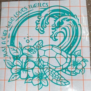 Sea Turtle Vinyl Decal, Car Decal, Laptop Decal, Save the Turtle ...