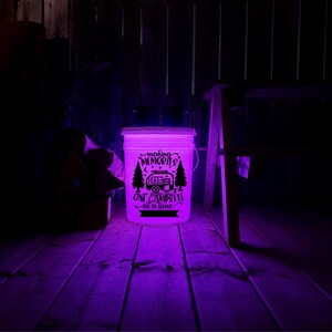 Personalized Camp Bucket Decal. Camp Light. Camping Bucket Decal ...