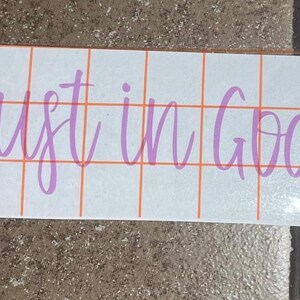 Trust in God Vinyl Decal, Car Sticker Inspirational Cross Rear View ...