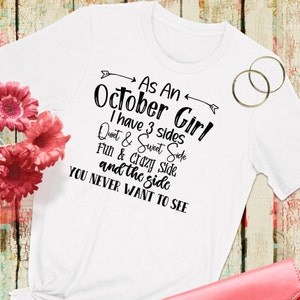 October Girls Has 3 Sides Svg Cut File. October Birthday Design. Cricut ...