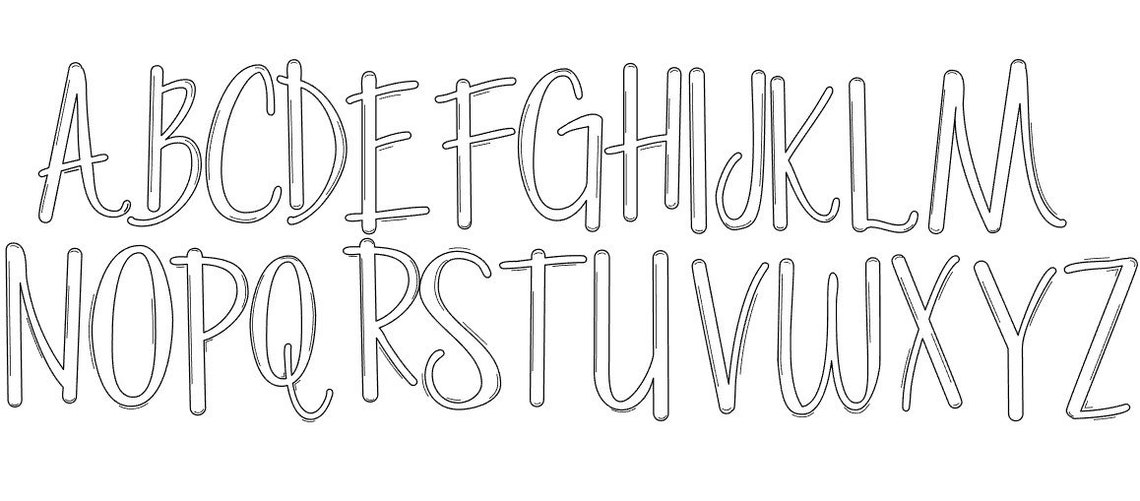 Doodle Font Full Set Alphabet Small Letters and Numbers | Etsy