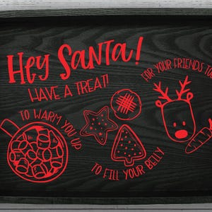 Hey Santa Vinyl Decal for Santa Treat Tray, DIY Christmas Decor ...