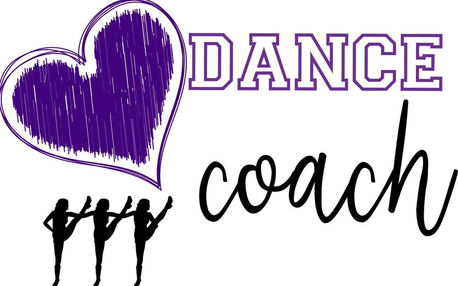 Dance Coach SVG DXF Split Design | Etsy
