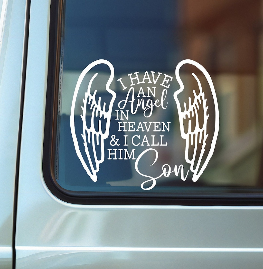 Memorial Vinyl Decal, Ornament Sticker, Son Tribute, Car Decal ...
