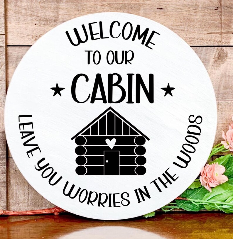 Welcome to Our Cabin Vinyl Decal: Lake House Decor - Etsy
