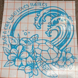 Sea Turtle Vinyl Decal, Car Decal, Laptop Decal, Save the Turtle ...