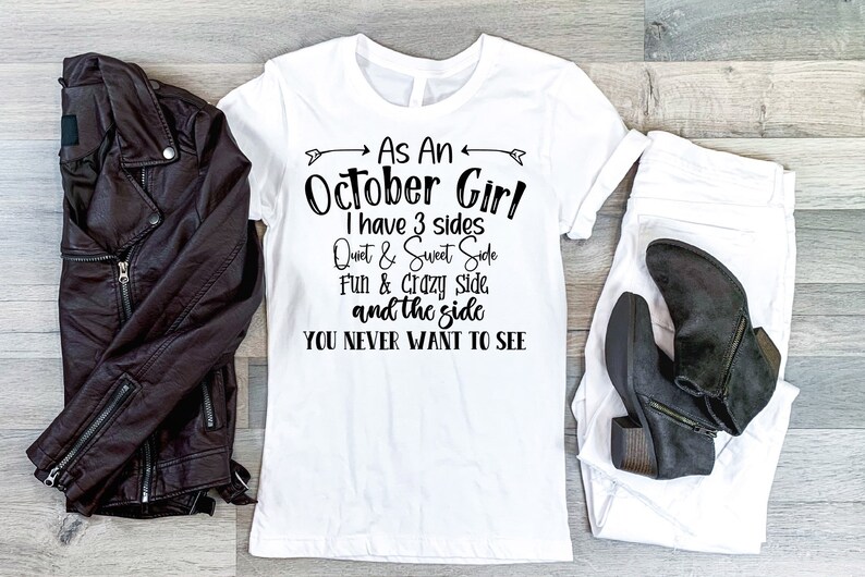 October Girls Has 3 Sides Svg Cut File. October Birthday - Etsy