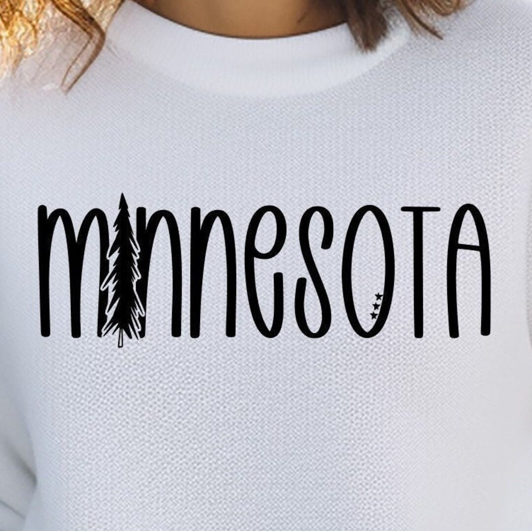 Minnesota Digital Download SVG DXF Sublimation Pine Trees PNG for ...