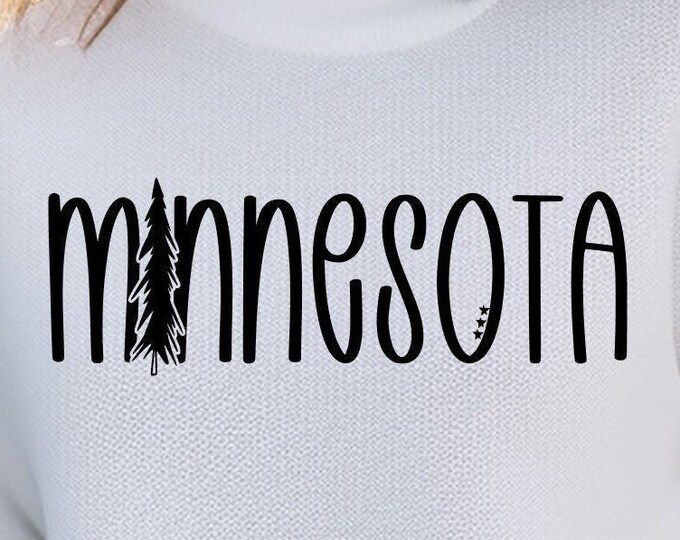 Pine Tree Minnesota Svg, Nature Svg, Outdoor Svg, Nature Silhouette ...