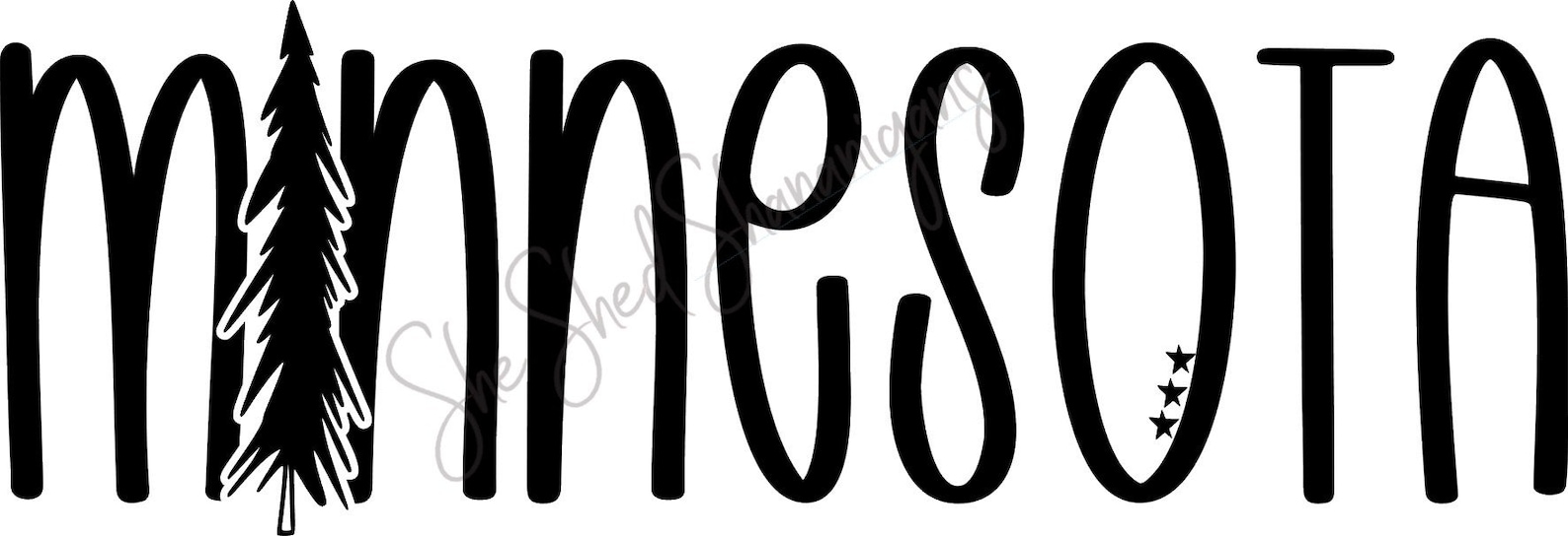 Minnesota Digital Download SVG DXF Sublimation Pine Trees PNG for ...