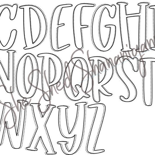 Doodle Alphabet Clipart Vector Pack Hand Drawn Font Alphabet - Etsy