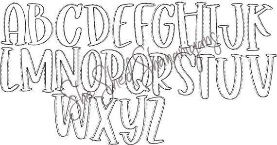 Doodle Font - Etsy