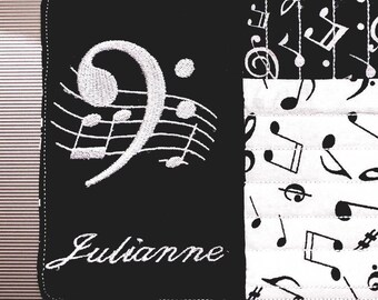 Treble or Bass Clef Music Notes Mug Rug Snack Mat, Mother's Day ...