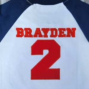 Second Birthday Shirt, Baseball Two Shirt, Raglan Shirt, Custom 2 and ...