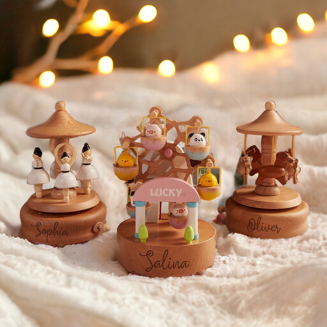 Custom Carousel Music Box, Personalized Music Box, Heirloom Carousel ...