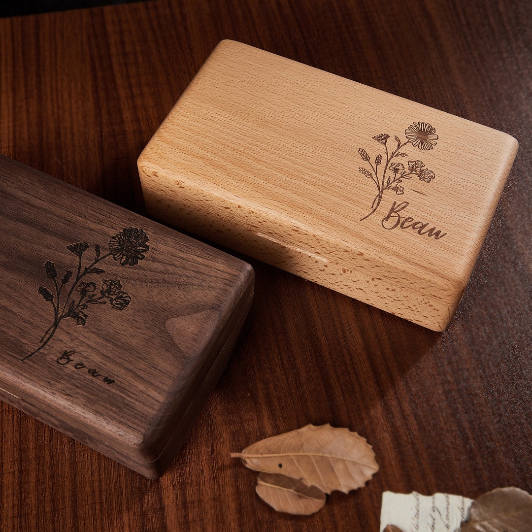 Personalized Birth Flower Jewelry Box Custom Jewelry Box - Etsy Australia