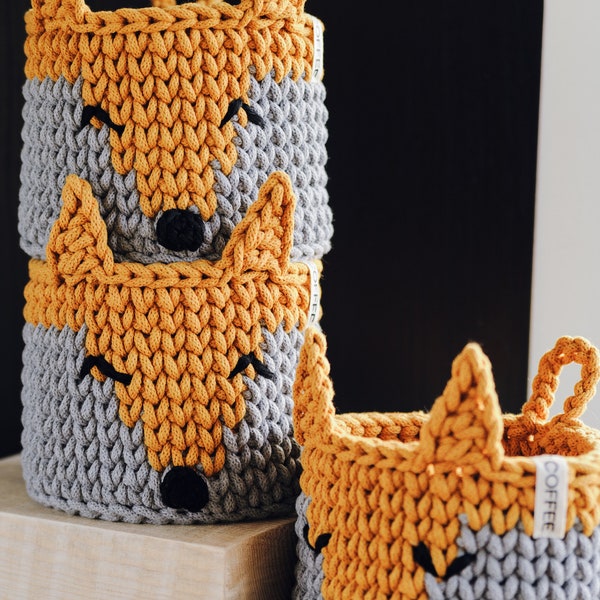 Crochet Fox Basket - Etsy