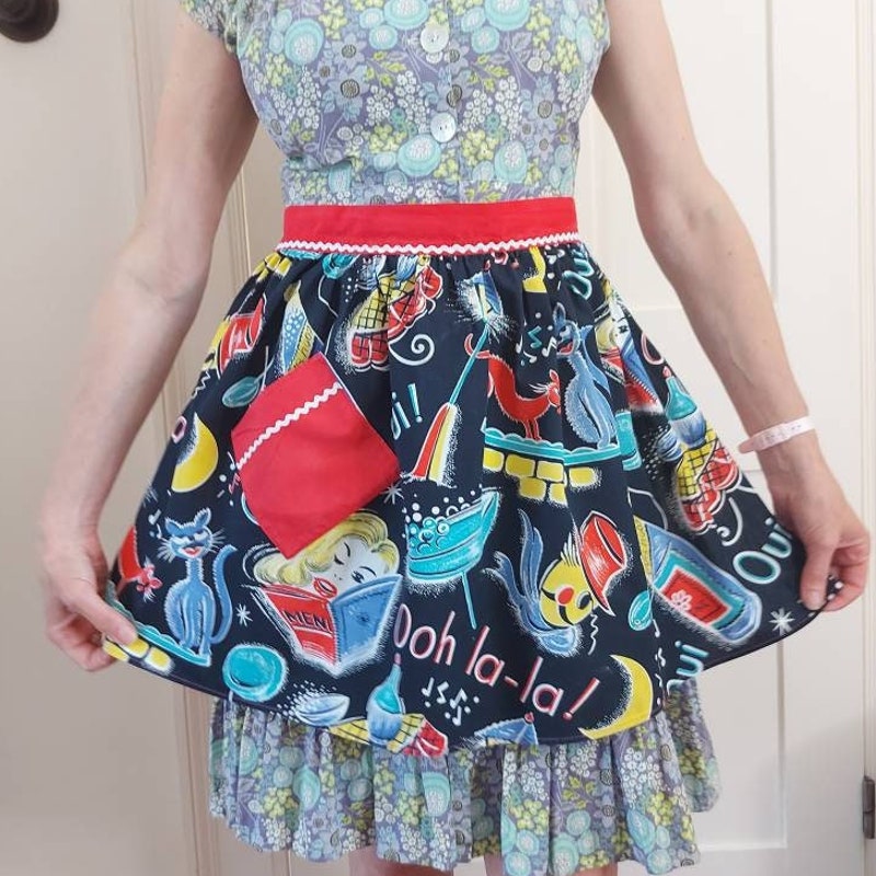 Mid Century Waist Apron - Etsy UK
