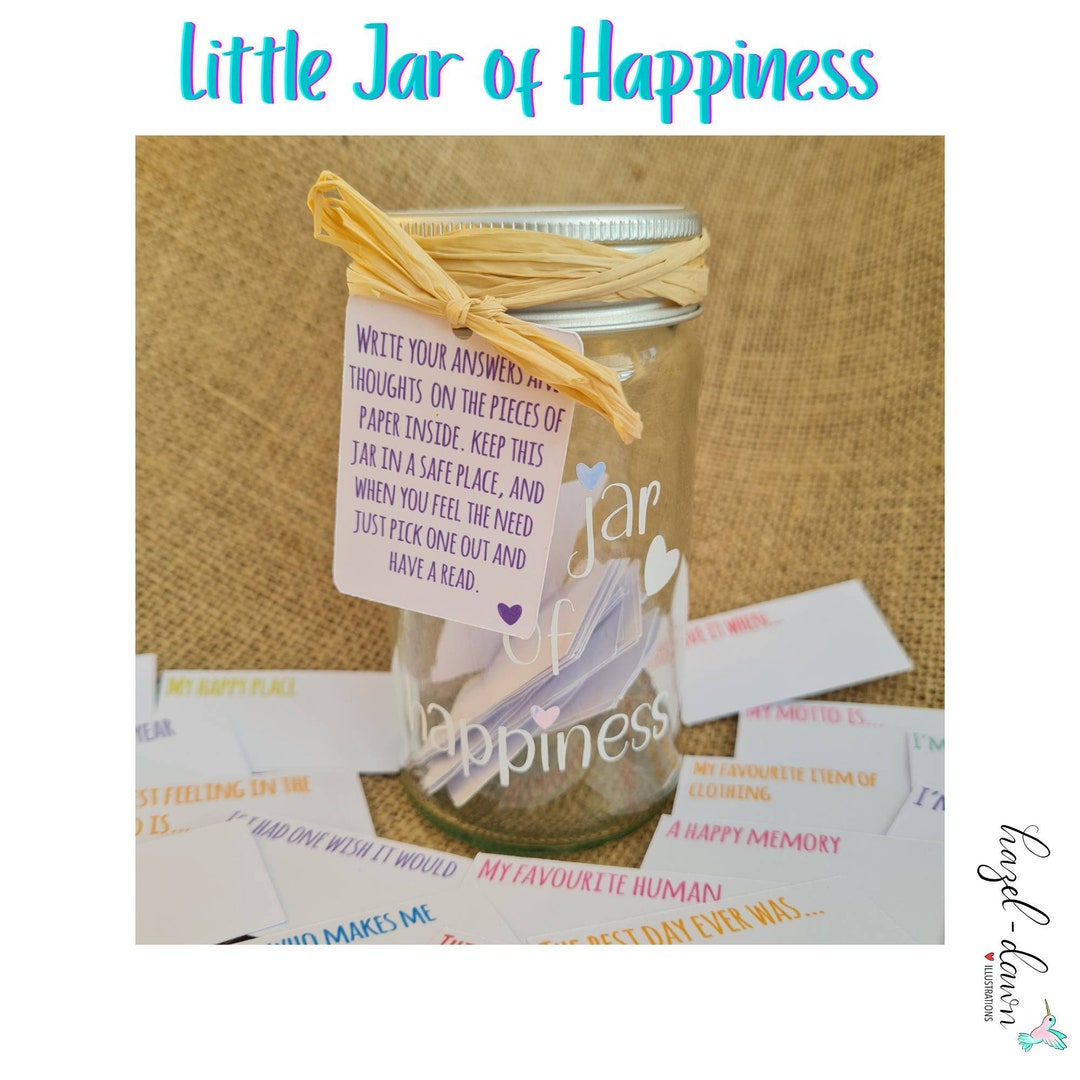 Little Jar of Happiness, Positivity Gift, Friend Support, Pick Me Up ...