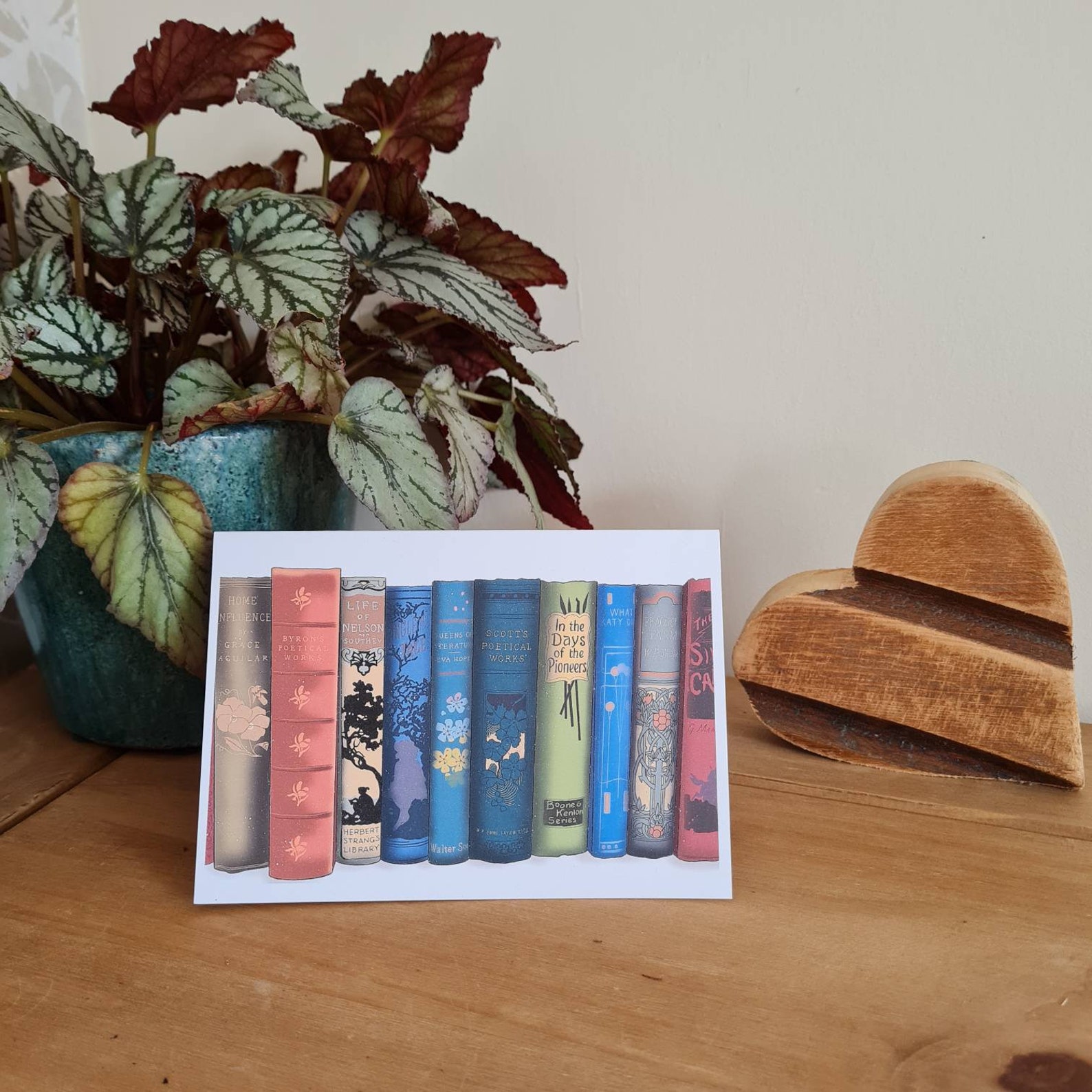 Vintage Book Art Card... Book Lover... for Her Blank Inside - Etsy