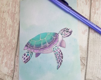 Blank Turtle Card | Etsy