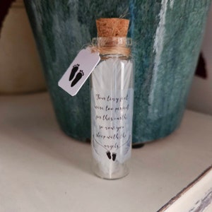 Custom Baby Loss Memorial Mini Jar Bottle, Remembrance, Memory Keepsake ...