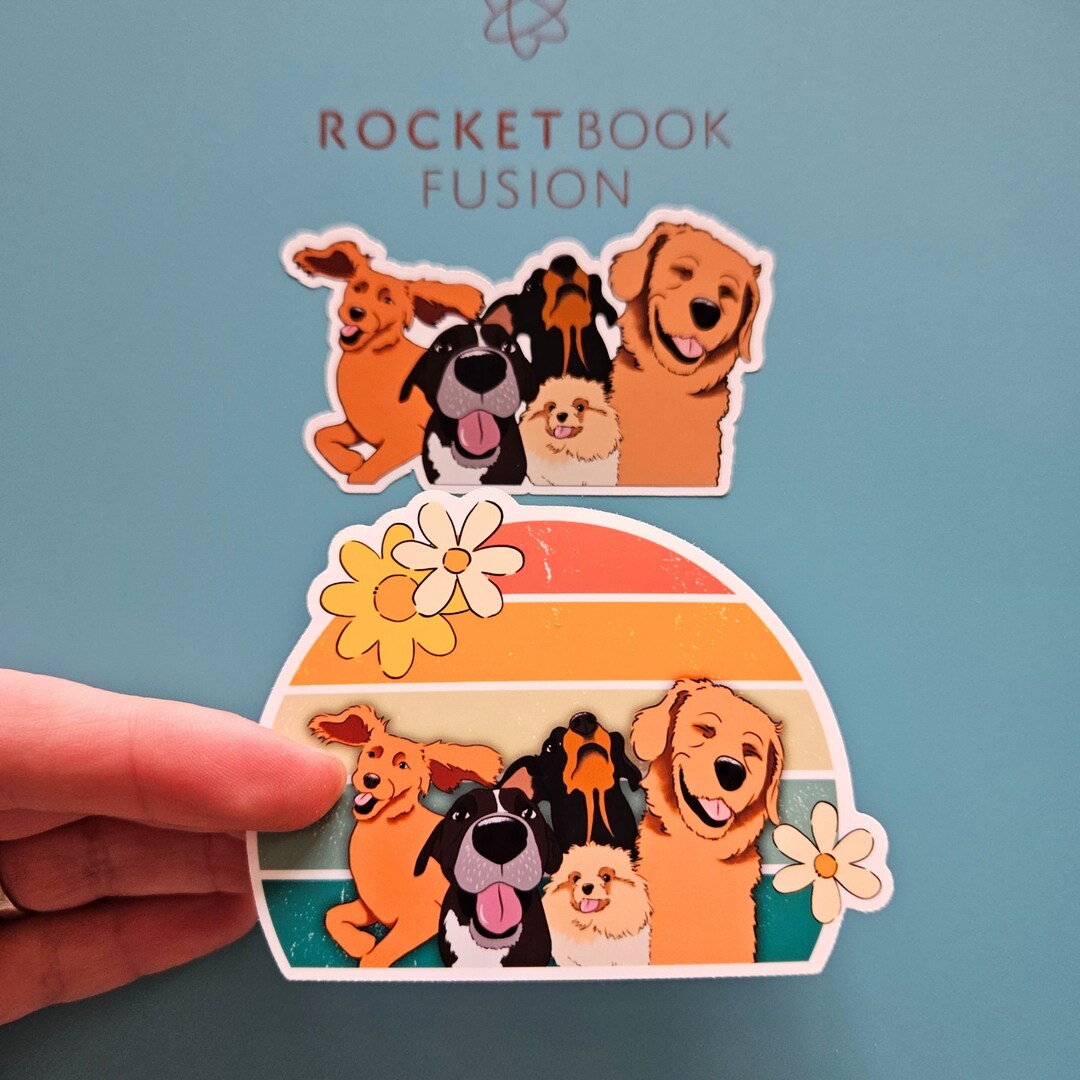 Retro Goofy Dog Sticker, Funny Dogs, Waterproof Vinyl Laptop Decals ...