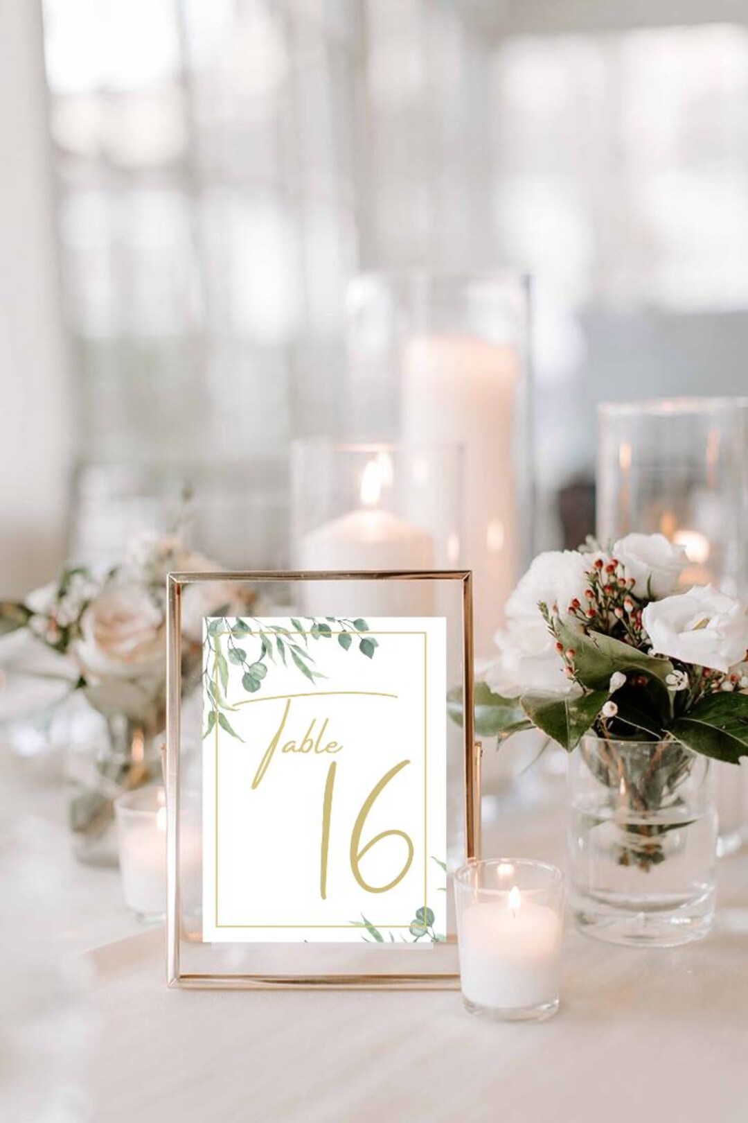 Table Number Card Digital Template - Wedding/event Table Number Card ...