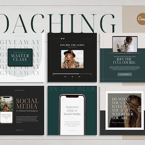 30 Engagement Post for Business Coach Instagram Canva Templates ...