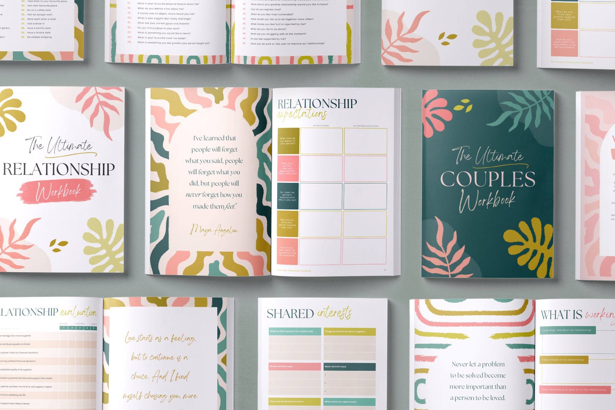 Couples Workbook Template: Relationship Building, Communication (PDF ...