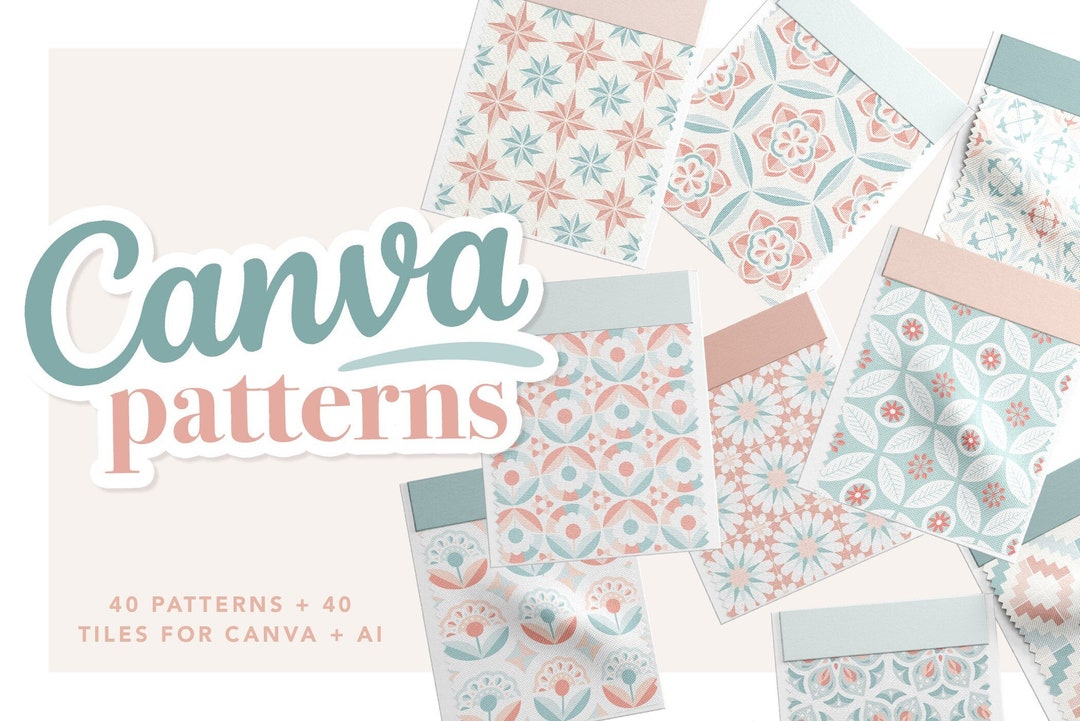 Canva Bohemian Patterns SVG Florals Seamless Tiles Aztec Patterns Boho ...