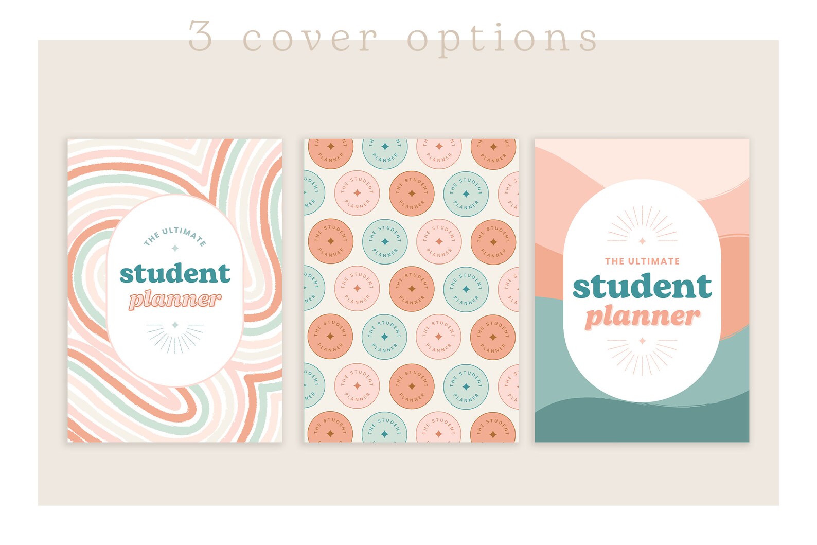 Student Planner Printable College Journal Canva Template Study Workbook ...