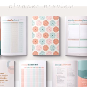 Student Planner Printable College Journal Canva Template Study Workbook ...