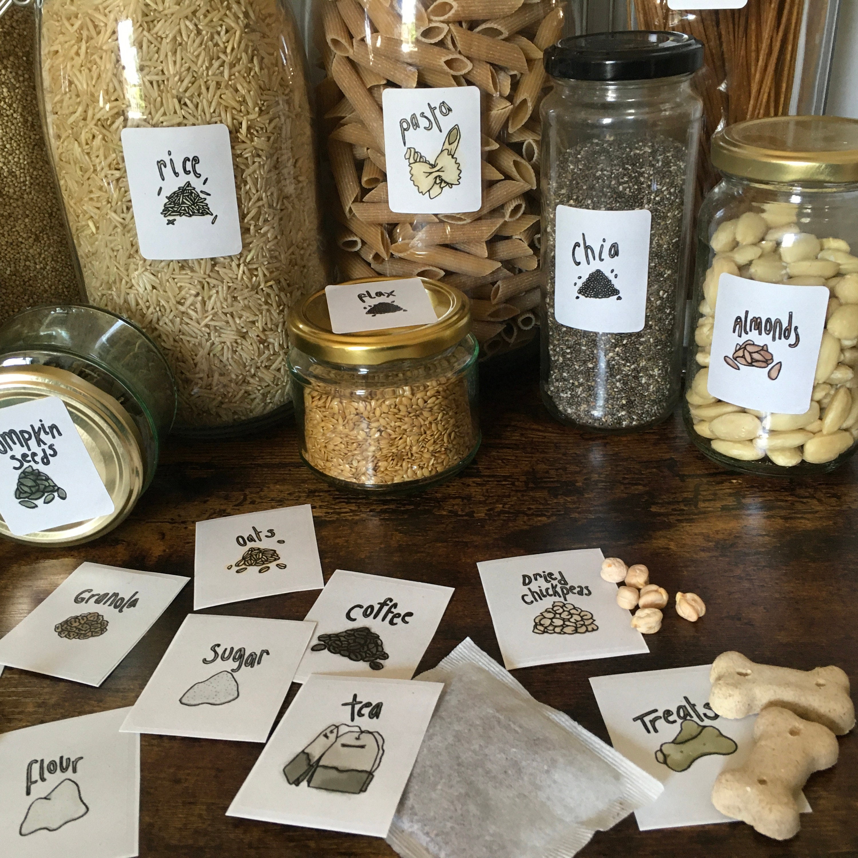 Pantry/kitchen cupboard labels. Recycled vegan friendly | Etsy