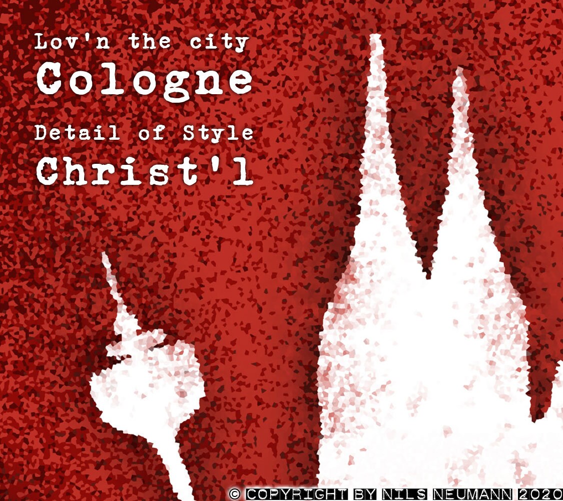 Skyline Cologne Cologne Silhouette White on Red Urban - Etsy