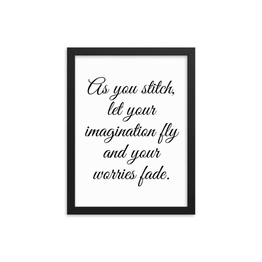 Cross Stitch Motivational Poster Perfect Gift for Stitching Enthusiasts ...