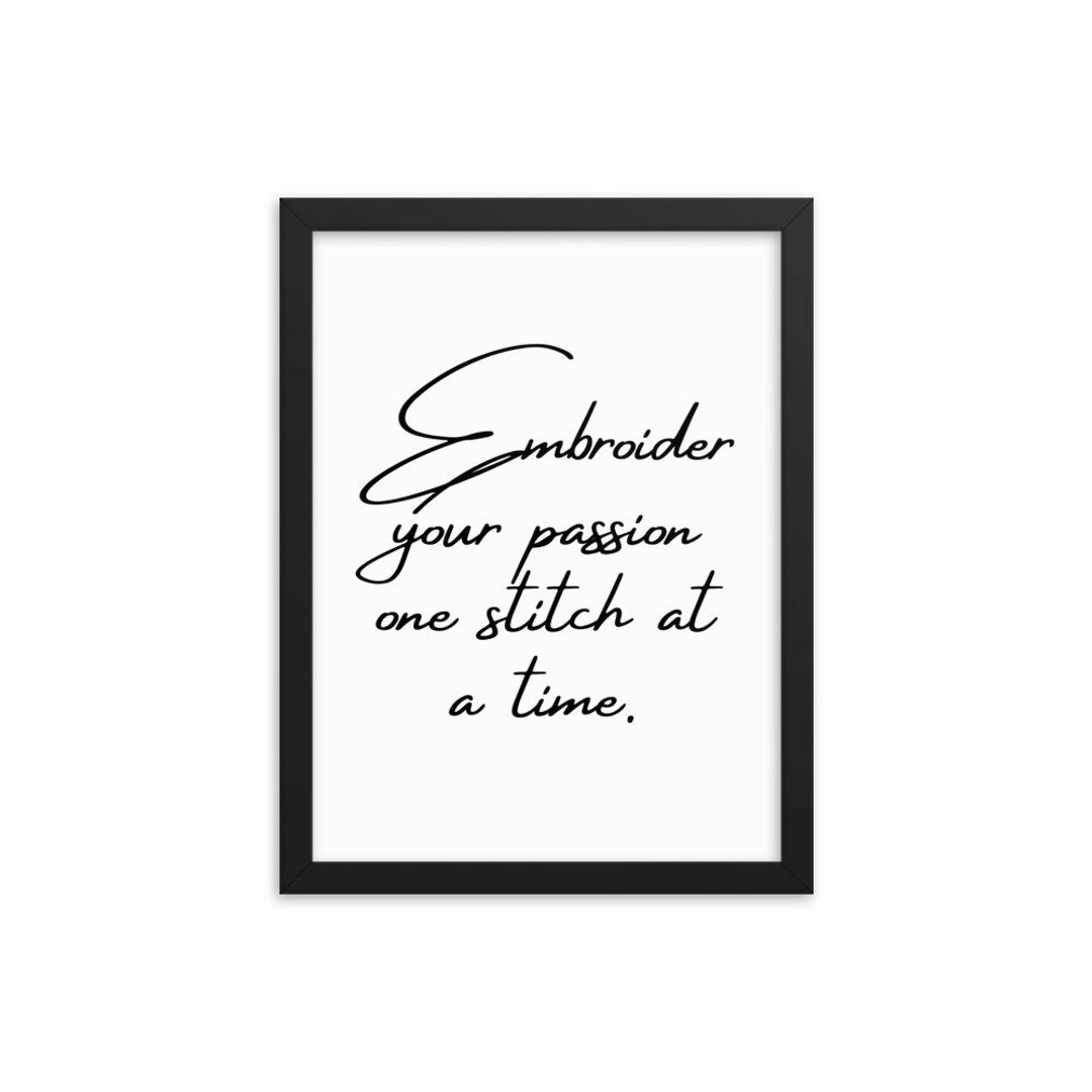 Motivational Cross Stitch Poster Perfect Gift for Enthusiasts Transform ...