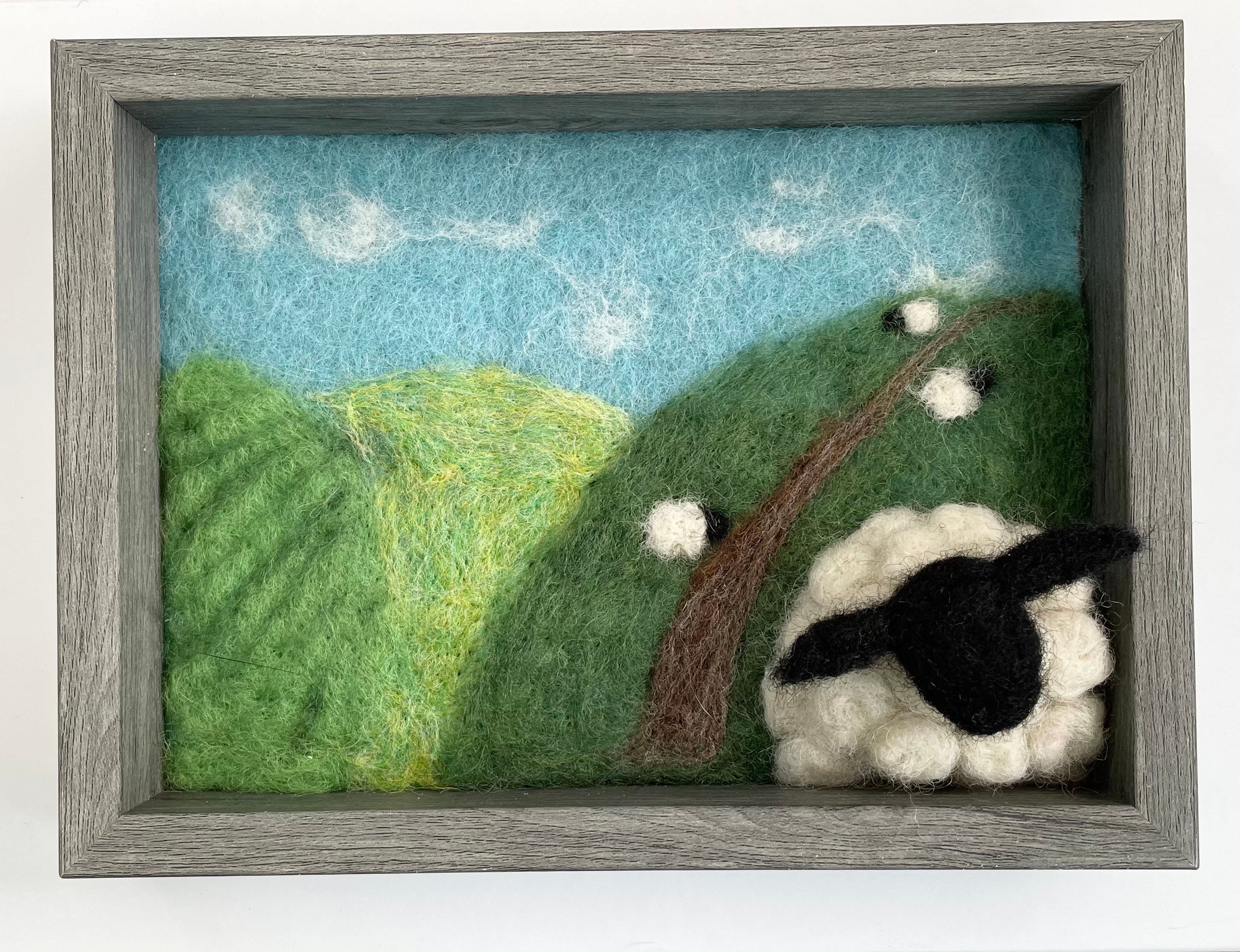 Irish Countryside Felted Landscape Wall/shelf Art in Your Face - Etsy
