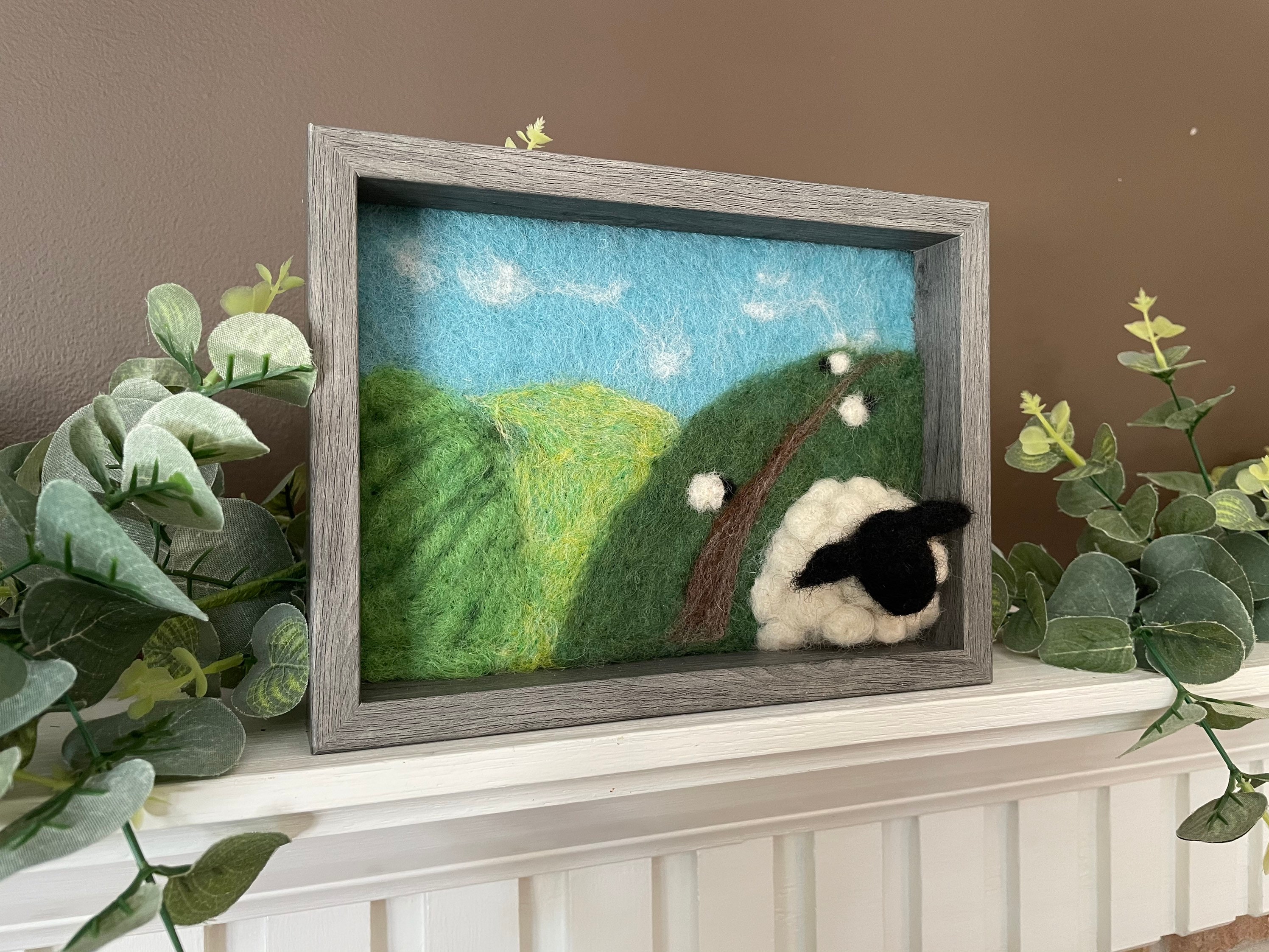 Irish Countryside Felted Landscape Wall/shelf Art in Your Face - Etsy