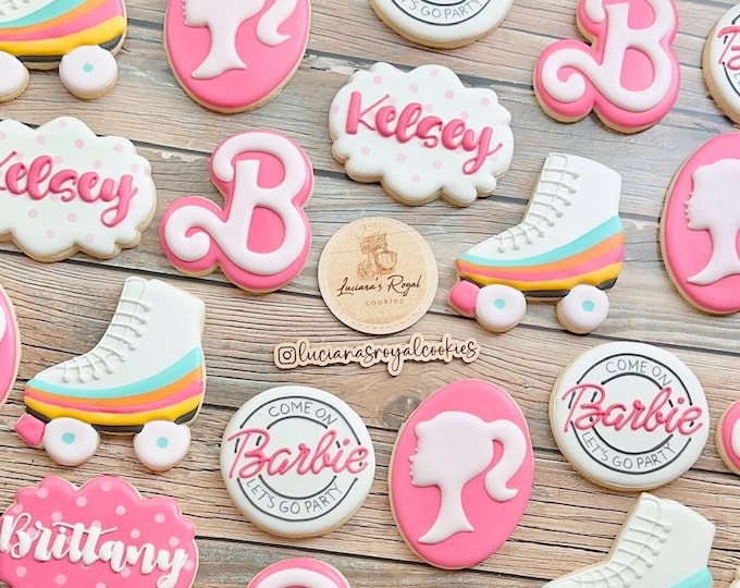 Barbie Cookies/barbie Sugar Cookies/ Barbie Girl/ Sugar Cookies - Etsy
