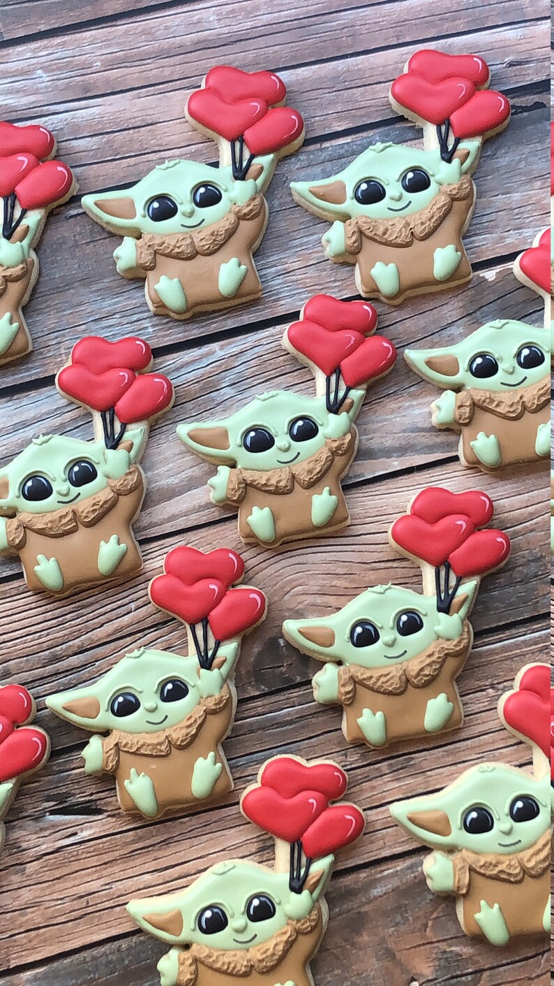 Baby Yoda Cookies / Yoda Cookies | Etsy