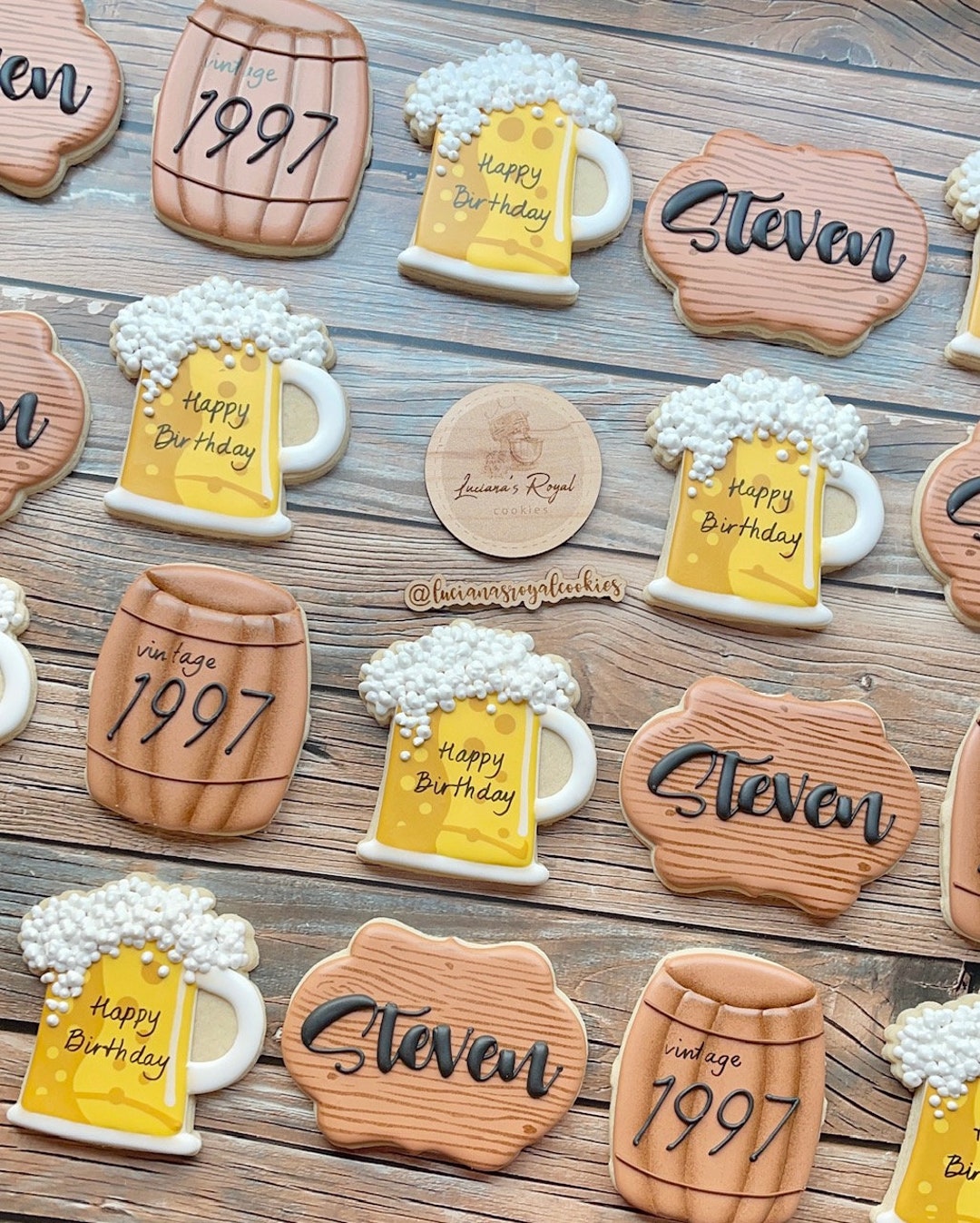 Beer Themed Cookies / Birthday Cookies / Custom Cookies / Sugar Cookies ...