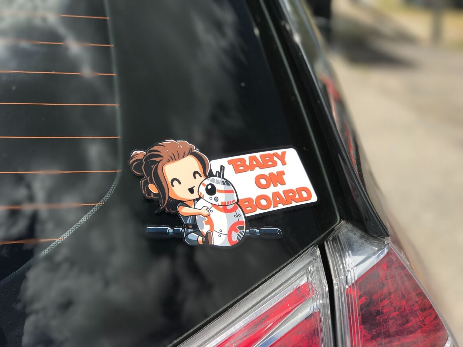 Star Wars Rey Baby on Board Bumper Sticker Star Wars Baby Rey - Etsy