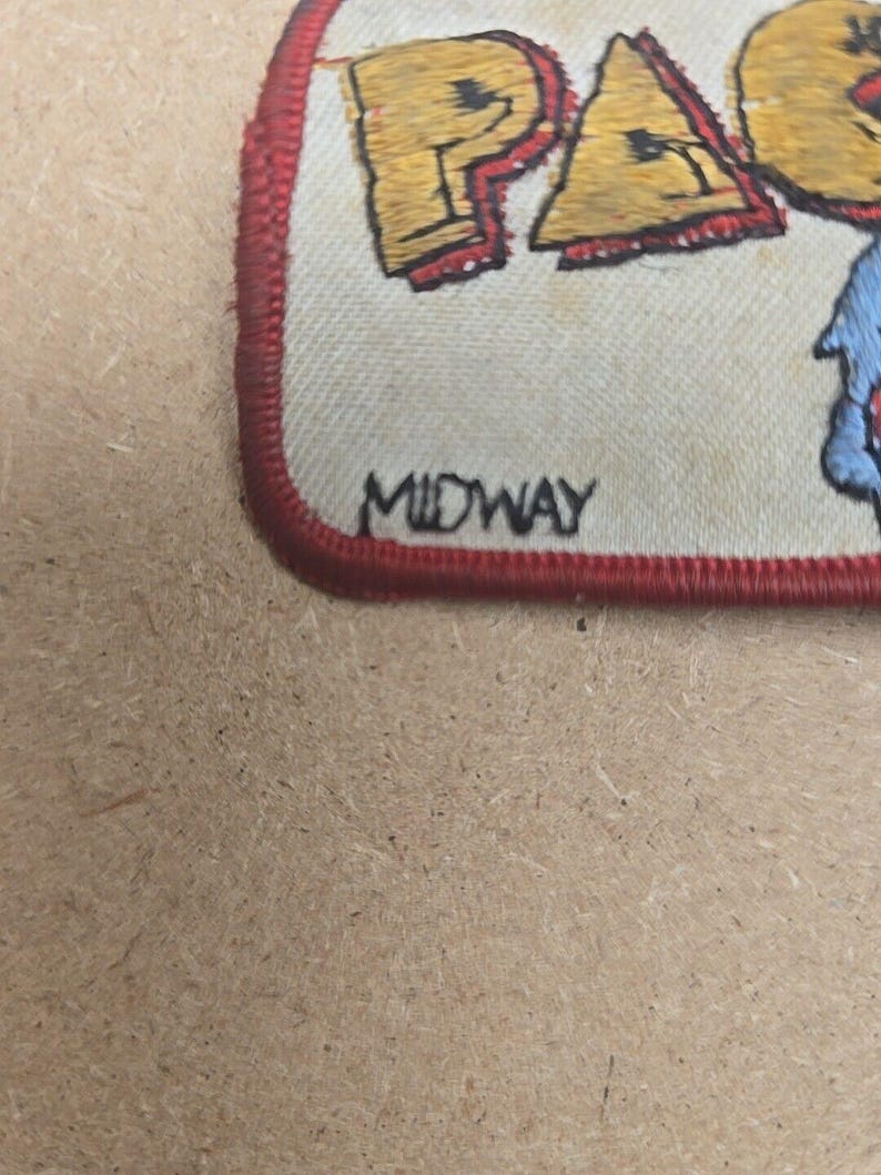 1981 Pac-man Midway Video Game Pacman Vintage Emboidered Patch Retro ...