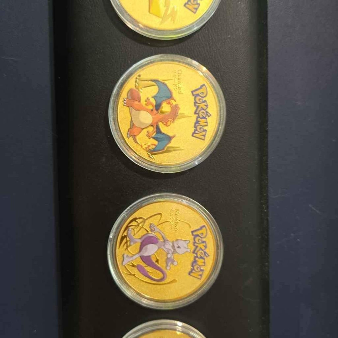 Pokemon Gold Plates Coins 4 Total - Etsy
