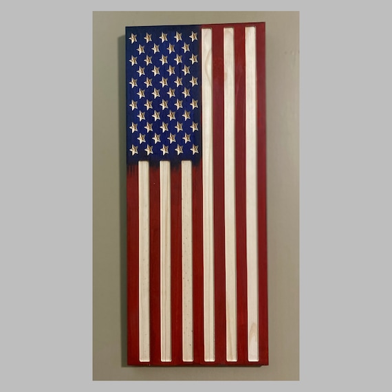 Vertical American Flag Hanging