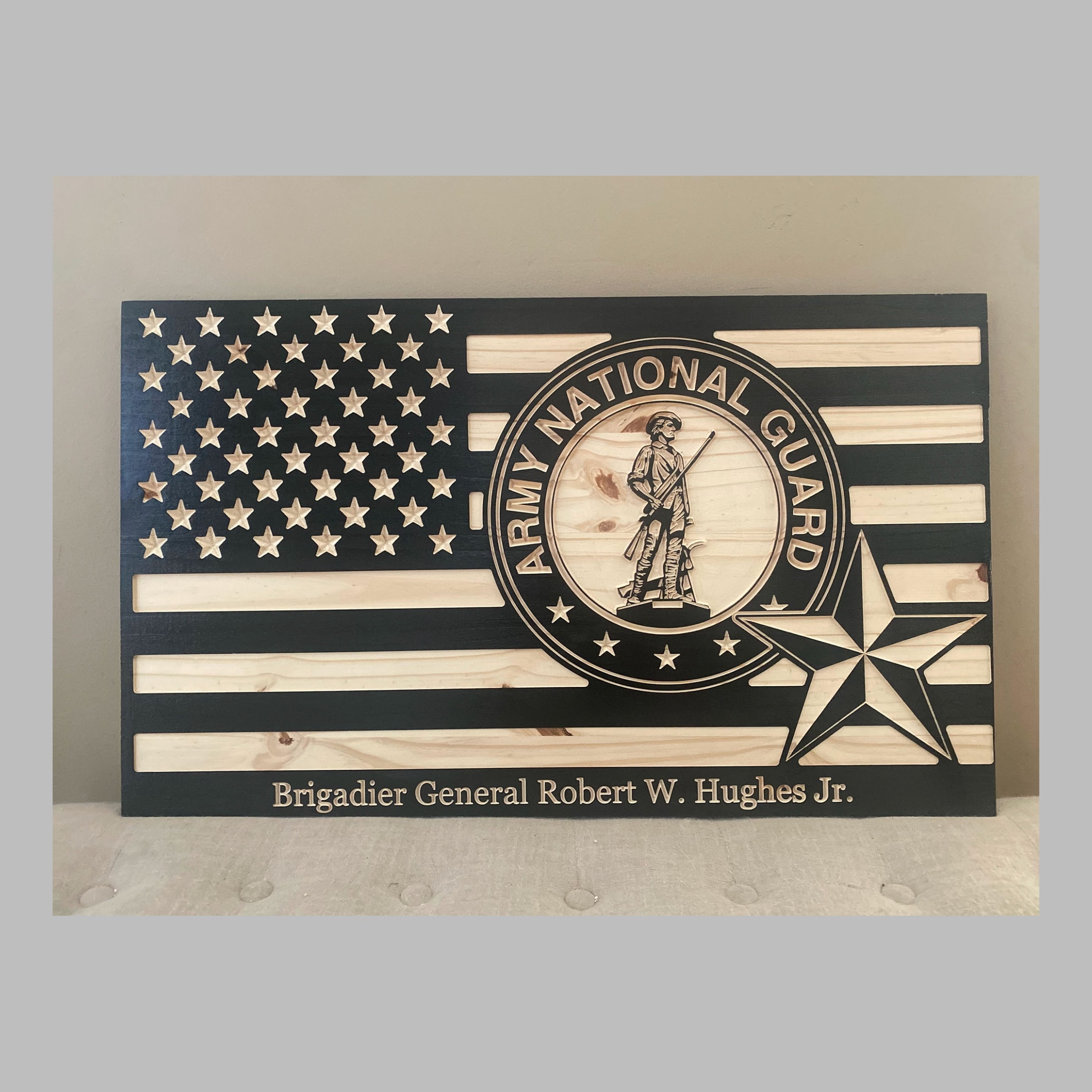 US Army National Guard Wooden Flag - Etsy