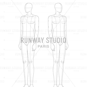 Buy MEN'S 9-HEAD FIGURE Template - Fashion Vector Sketch - Fashion ...