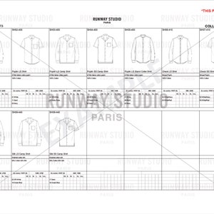 PRODUCT LINE SHEET - Fashion Document Template - Collection Line Plan ...
